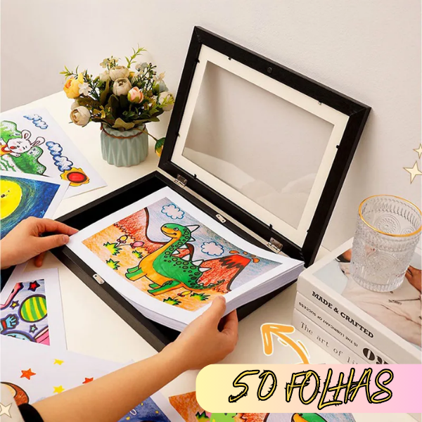 Quadro Porta Desenhos Infantil Tamanho A4